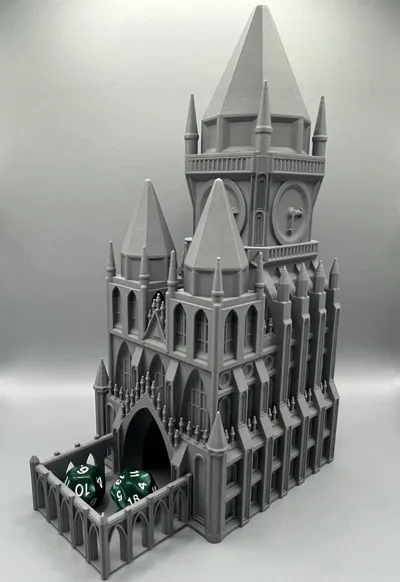 Cathedral Dice Tower - Free 3D Print Model - MakerWorld