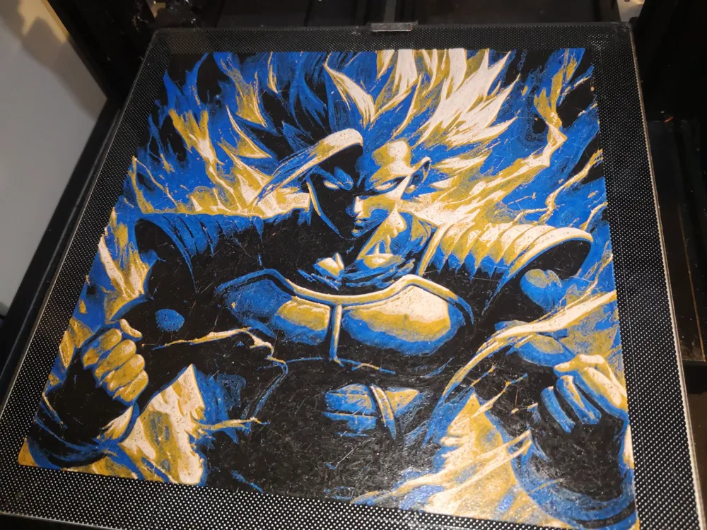 goku DRAGON BALL 200X200 "hueforge" BAMBULAB P1PS & ENDER 3 V2 M600 by ...