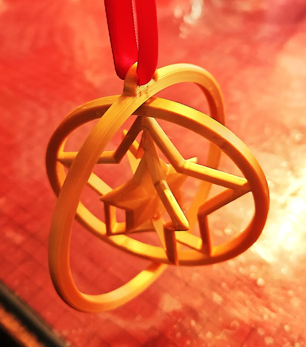Spinning Christmas Ornament Star Gyro by Marwolaeth - MakerWorld