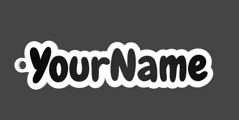 Custom Keychain Name Generator - Chewy font - Free 3D Print Model ...