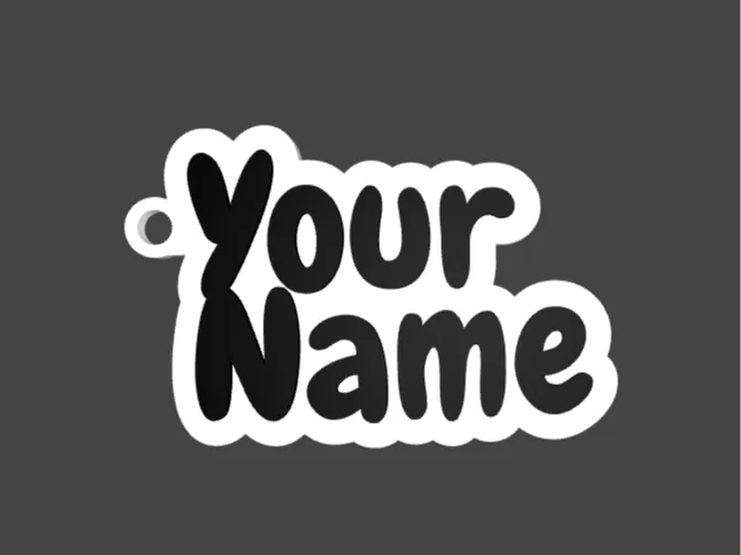 Custom Keychain Name Generator - Chewy font - Free 3D Print Model ...
