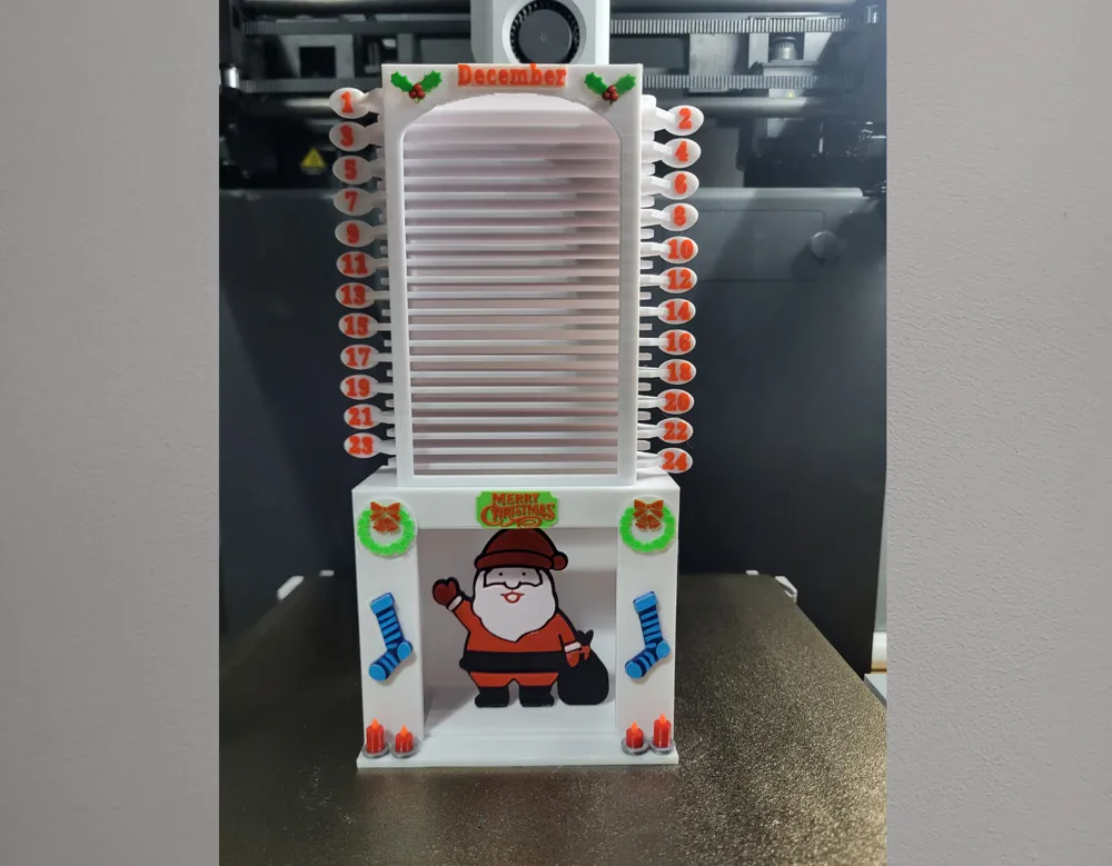 Santa countdown to Christmas - Free 3D Print Model - MakerWorld