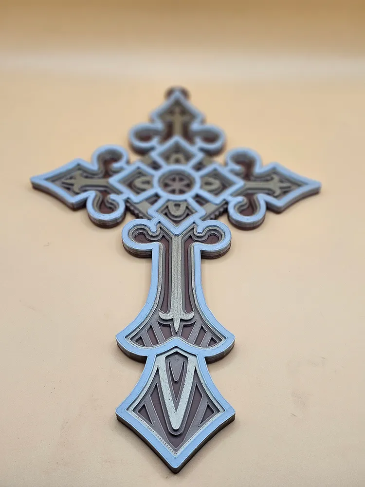 Cross Wall hanging by DoodledDigitalMakerWorld: Download Free 3D Models