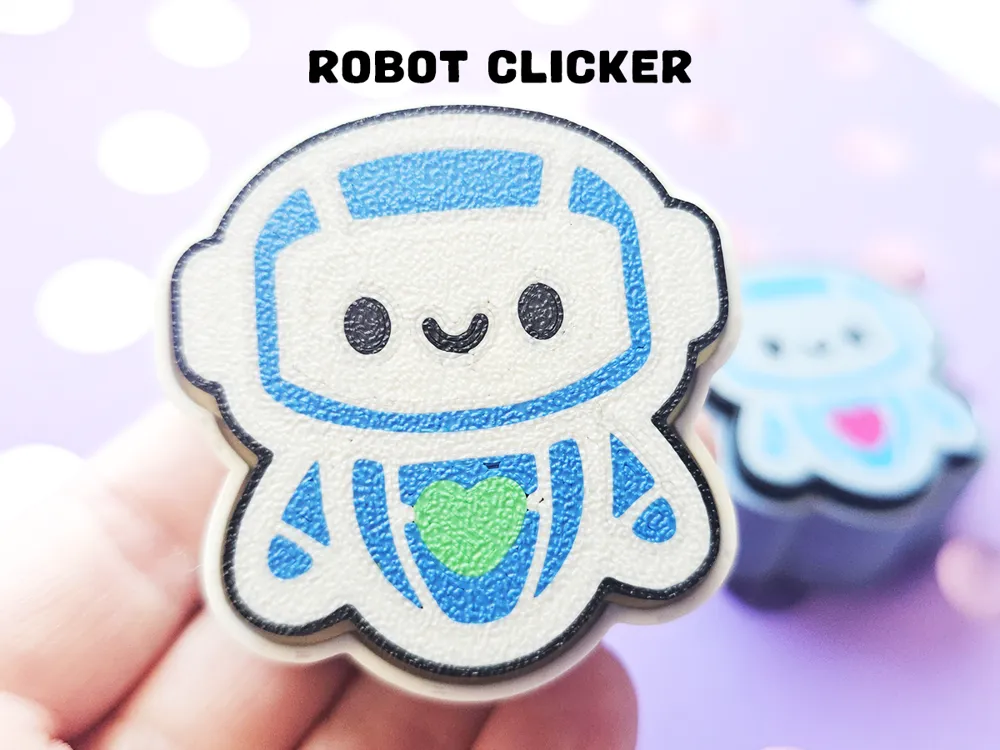 Robot Clicker Toy - Free 3D Print Model - MakerWorld
