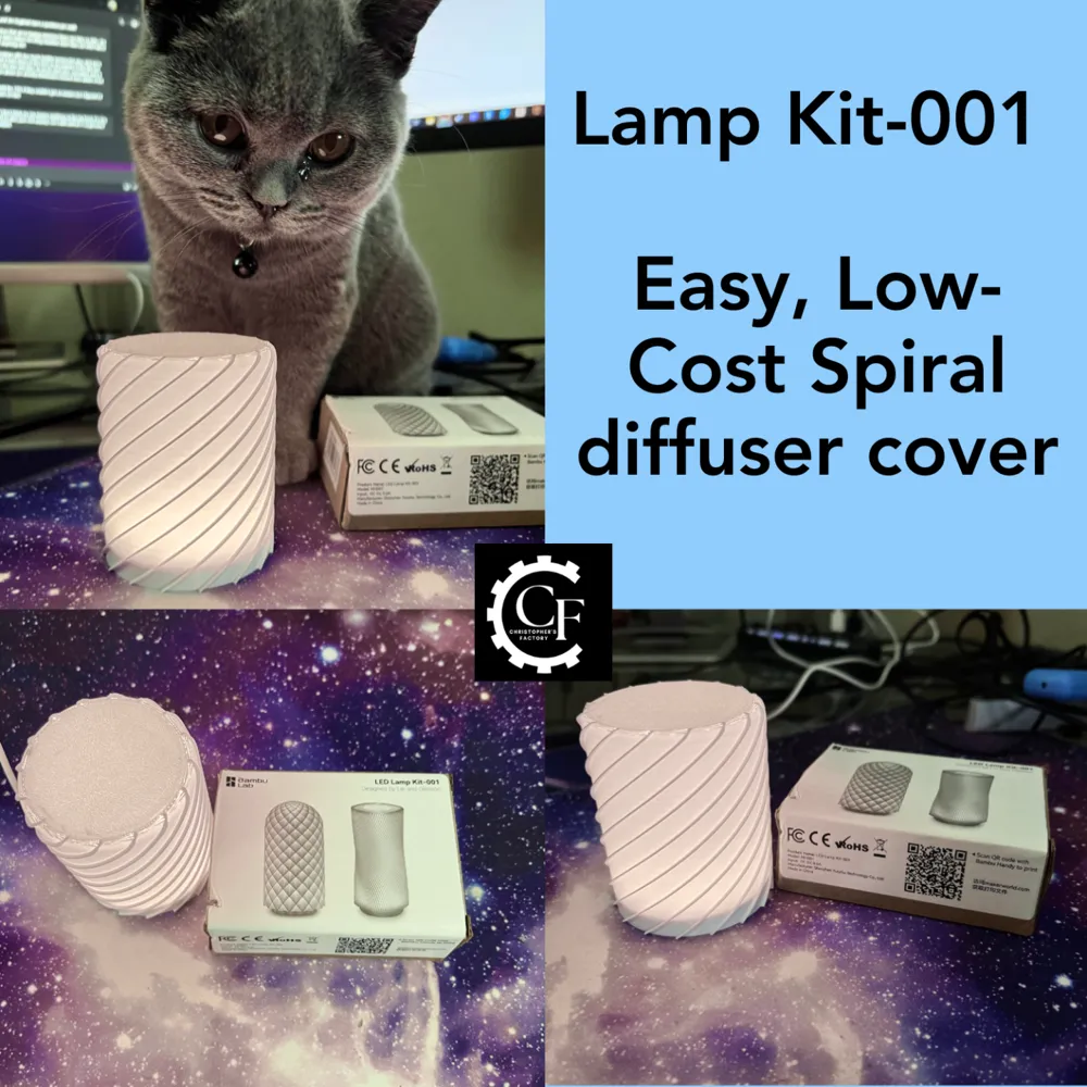 Lightweight LED Lamp Kit-001 Diffuser by christophersfactory - MakerWorld
