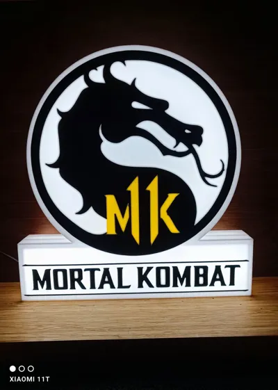 Mortal Kombat Original Logo lightbox by Tommy Gun - MakerWorld
