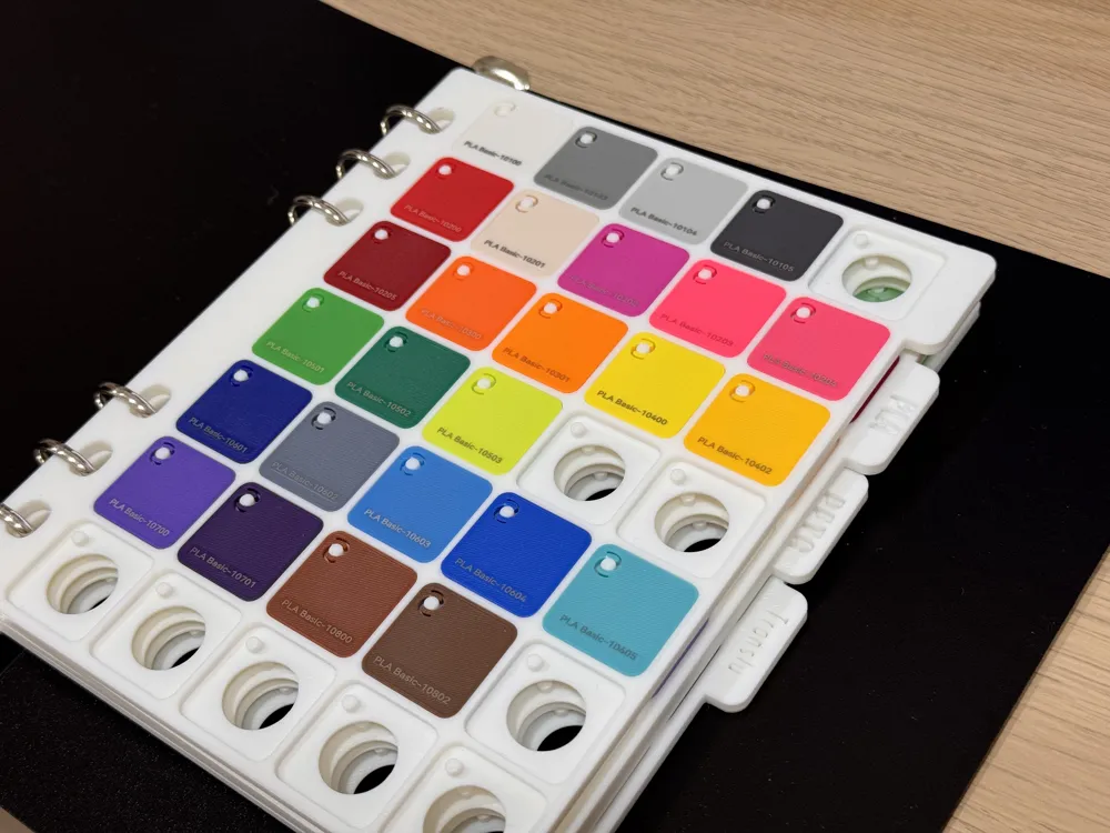 Bambu Filament Swatch Organizer - A5 6-Ring Binder - Free 3D Print ...