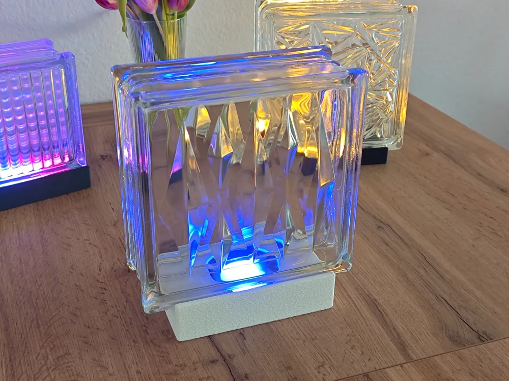 Glass Block Lamp - LED Lamp Kit 001 / RGBW Puck by LightCore3D ...