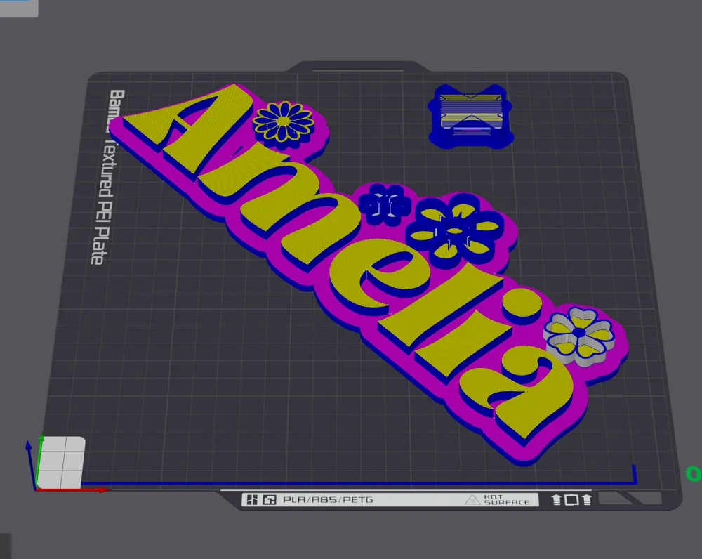 AMELIA name sign WITH FLOWERS by MeeToo3333 MakerWorld: Download Free ...