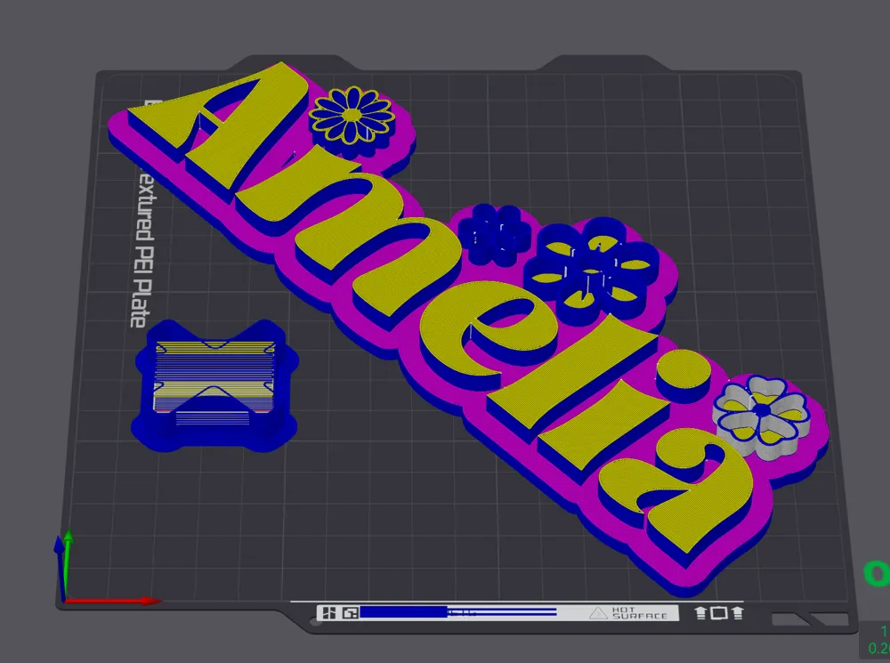 AMELIA name sign WITH FLOWERS by MeeToo3333 MakerWorld: Download Free ...