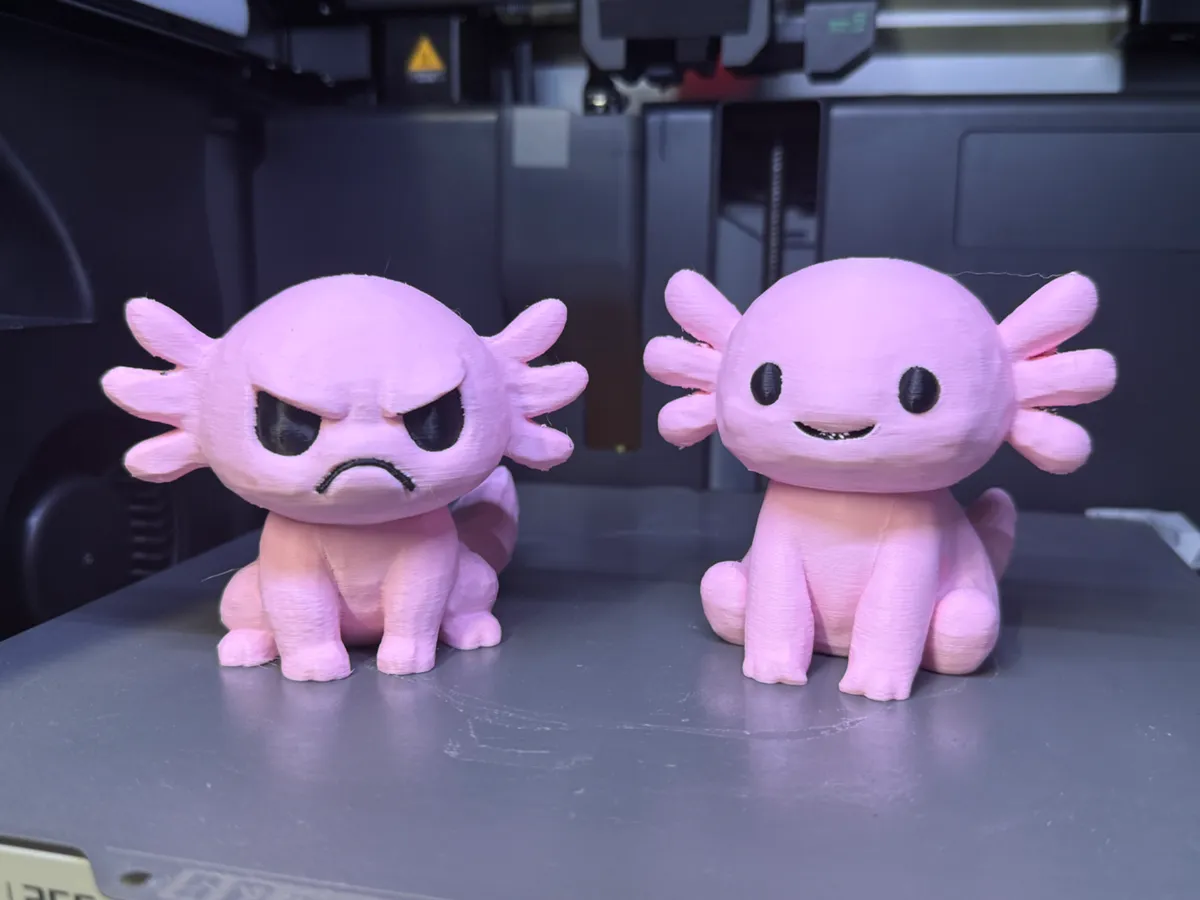Cute Axolotl, angry Axolotl - Free 3D Print Model - MakerWorld