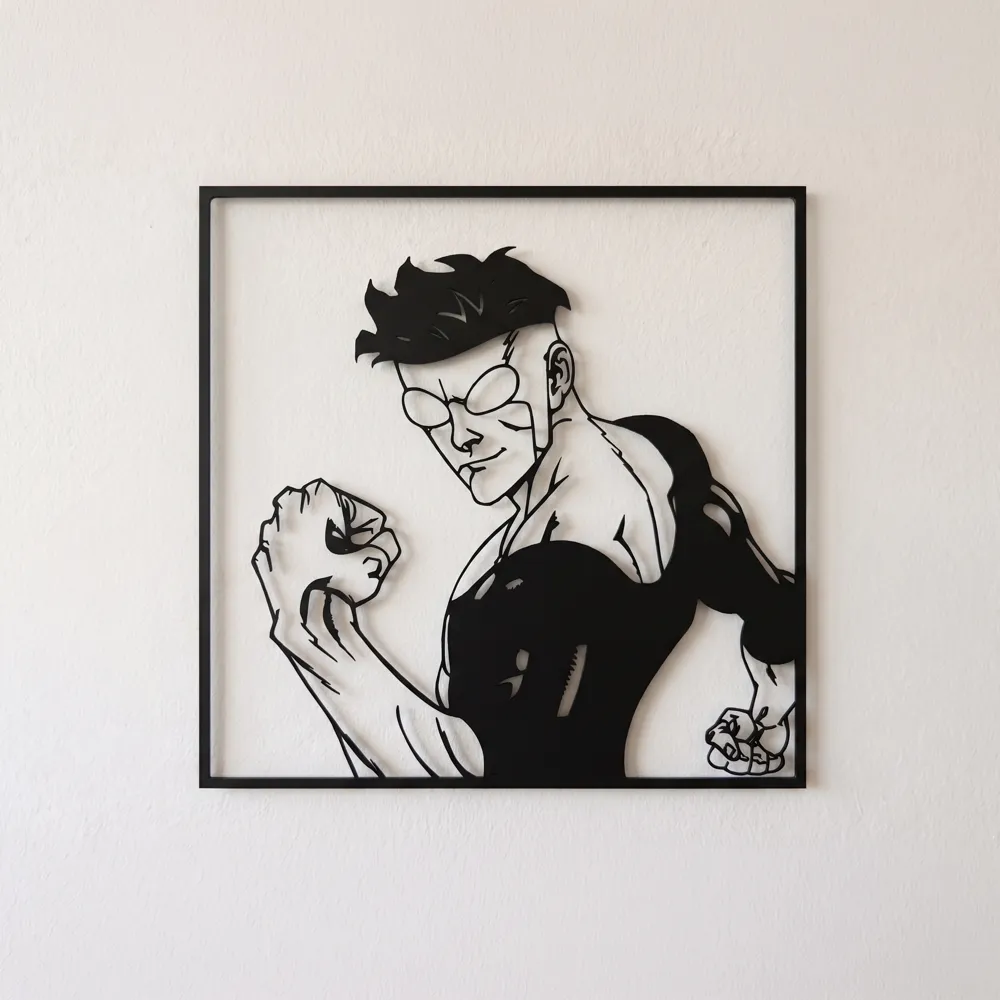 Invincible Comic Silhouette / Framed Wall Art - Free 3D Print Model ...