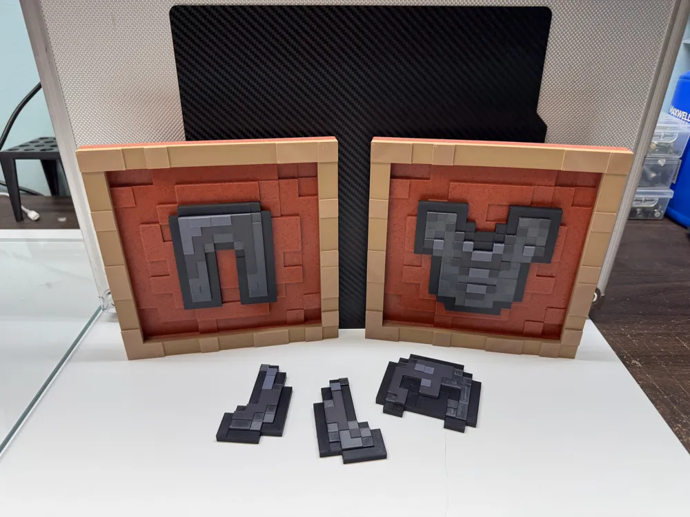 Netherite Armor Full Set - Minecraft Item Frame - Free 3D Print Model ...