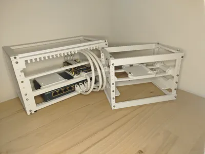 Modular Server Rack 10 inch by Concept by Luca MakerWorld: Download ...