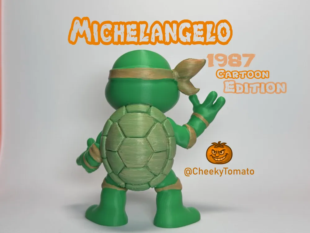 Michelangelo – TMNT 1987 DeskBuddy Figurine by CheekyTomato MakerWorld ...