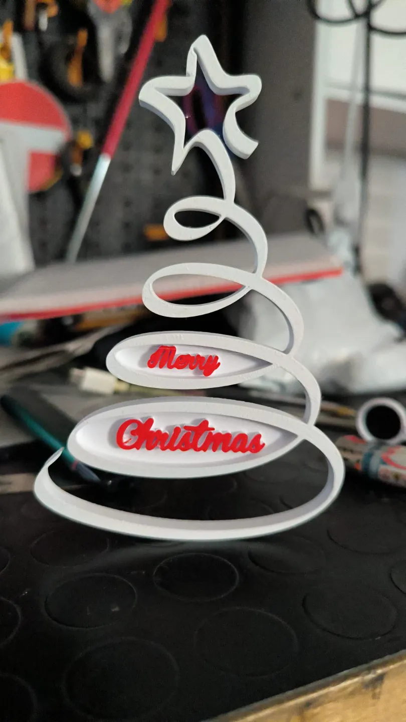 Christmas tree decoration Merry Christmas by FV Racing - MakerWorld