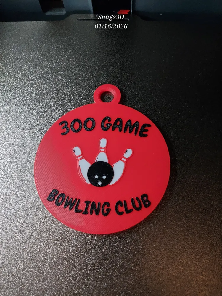 300 game bowling logo - Free 3D Print Model - MakerWorld