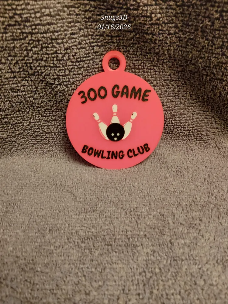 300 game bowling logo - Free 3D Print Model - MakerWorld
