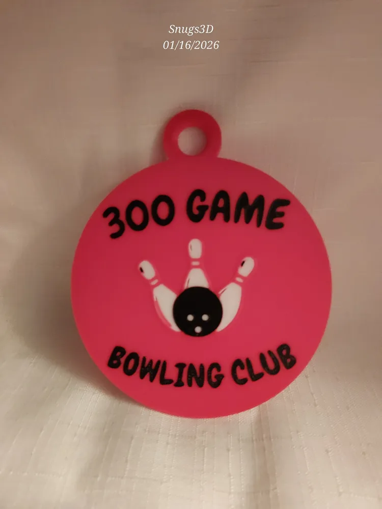 300 game bowling logo - Free 3D Print Model - MakerWorld