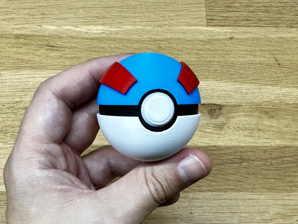 Mini Great Pokeball - Pokemon - Fully Functional - Free 3D Print Model ...