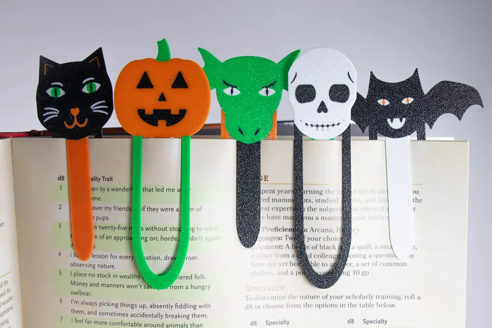 Halloween Bookmark Set by Vogel3DCrafts MakerWorld: Download Free 3D Models