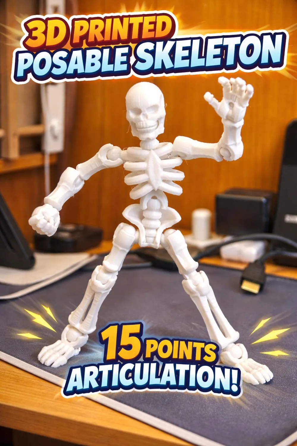 articulated skeleton with 15 points - Free 3D Print Model - MakerWorld