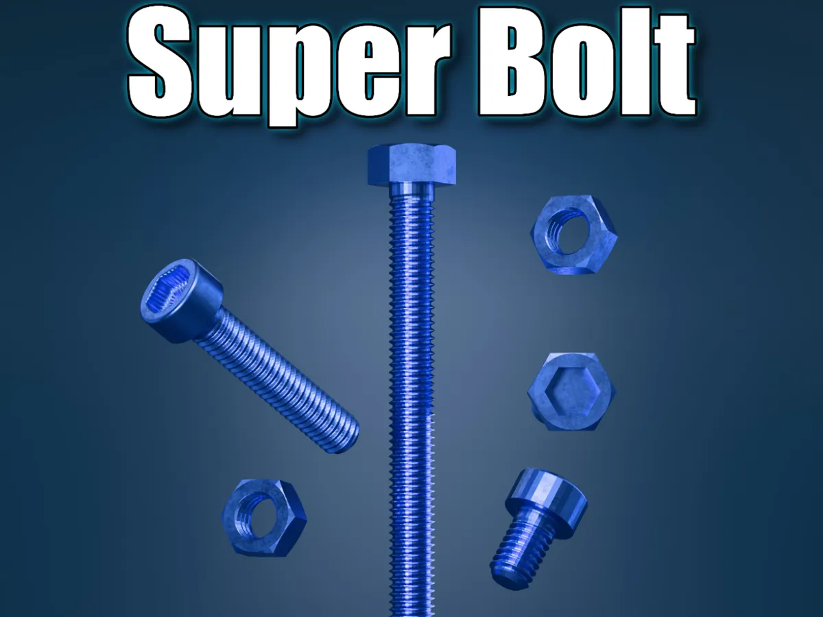 M6 SUPER BOLT with nut and perfect fit - Free 3D Print Model - MakerWorld