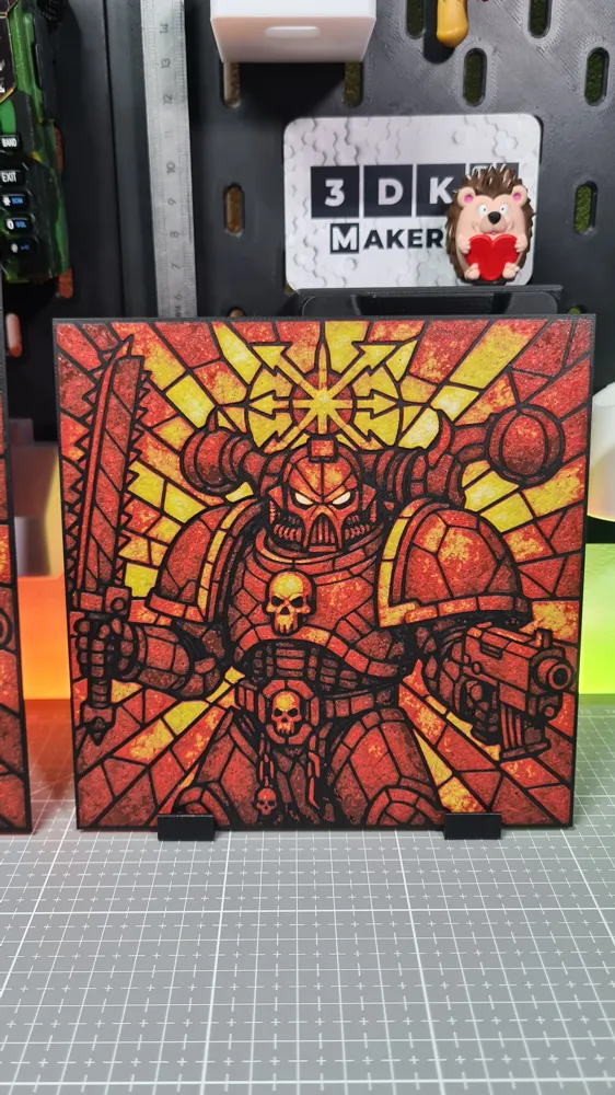 Khorne Chaos Marines - Hueforge - 4 Colors by 3DK Maker MakerWorld: Download Free 3D Models