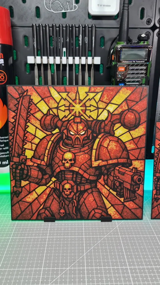 Khorne Chaos Marines - Hueforge - 4 Colors by 3DK Maker MakerWorld: Download Free 3D Models