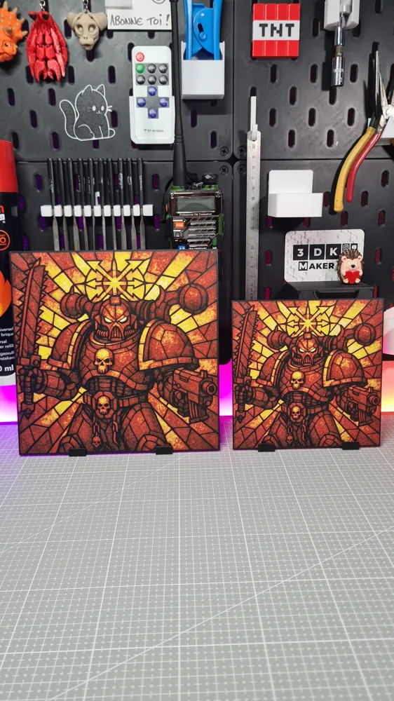 Khorne Chaos Marines - Hueforge - 4 Colors by 3DK Maker MakerWorld: Download Free 3D Models