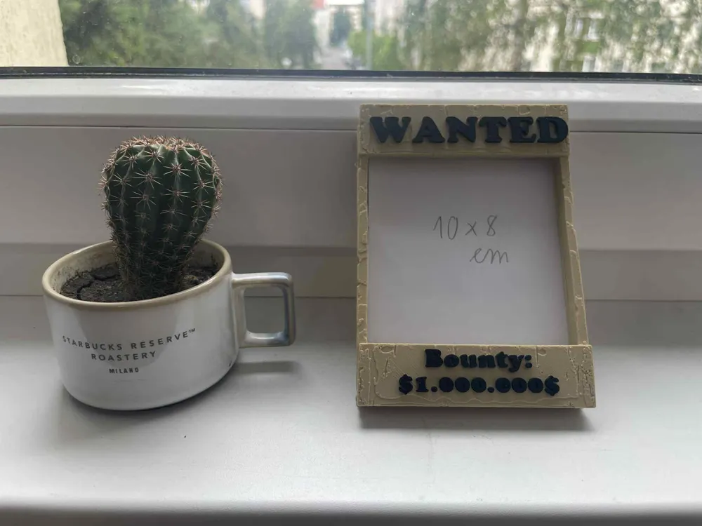 WANTED Bounty poster photo frame by Orban Levente MakerWorld: Download ...