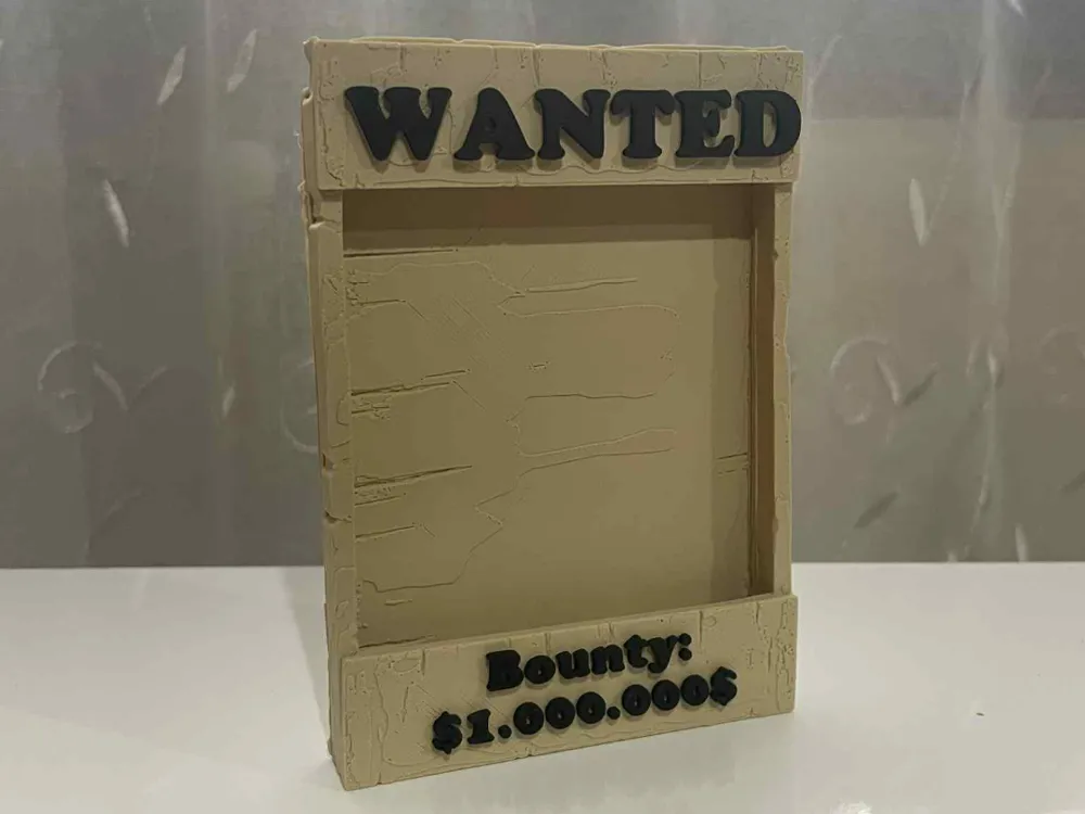 WANTED Bounty poster photo frame by Orban Levente MakerWorld: Download ...