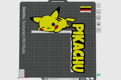 pikachu logo for door by Enova 3D - MakerWorld