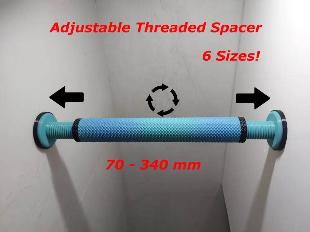 Adjustable Threaded Spacer with TPU Pad 70-340 mm by Mires MakerWorld ...