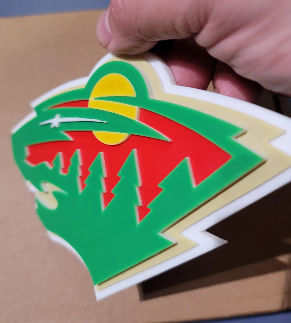 MINNESOTA WILD 3D Logo 180mm series by mercadogarzas - MakerWorld