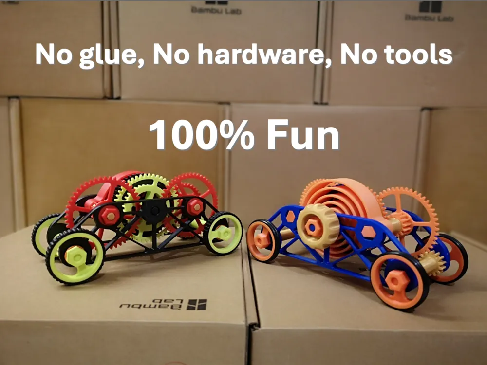 Spring Car – Wind-up Mechanism - 4x4 by AD-Concept MakerWorld: Download ...