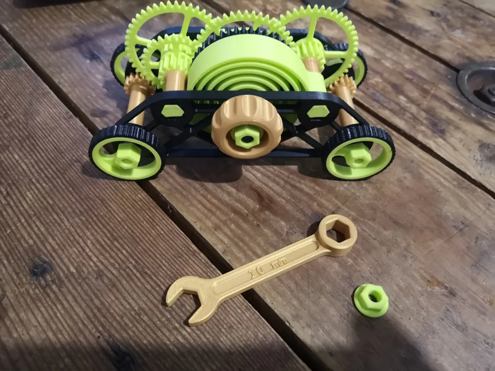 Coche de cuerda – Construcción personalizable por AD-Concept MakerWorld: Descarga Modelos 3D ...