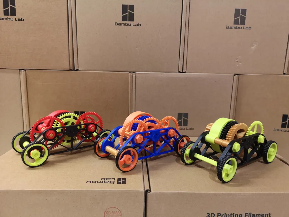 Spring Car – Wind-up Mechanism - 4x4 - Free 3D Print Model - MakerWorld