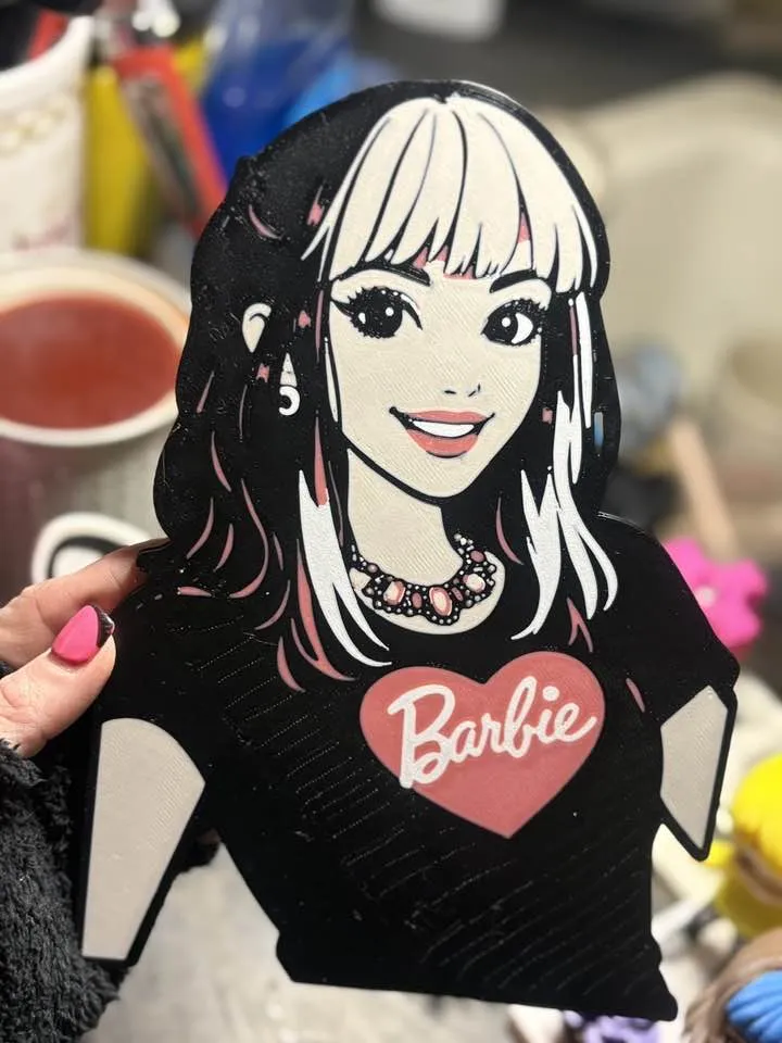 urban/punk Barbie wall art - Free 3D Print Model - MakerWorld