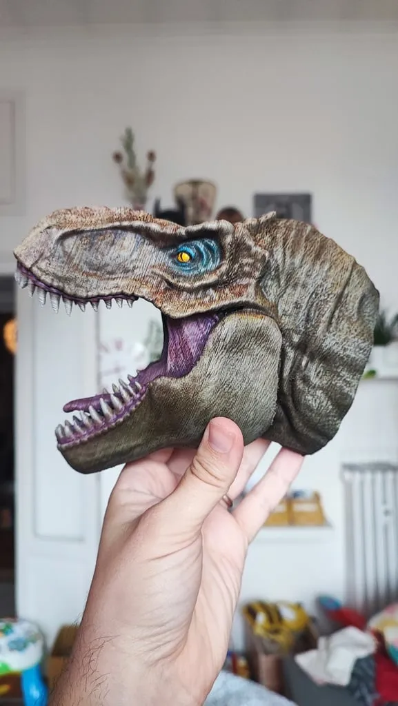Hyper realistic Trex head by akyvanpelt MakerWorld: Download Free 3D Models
