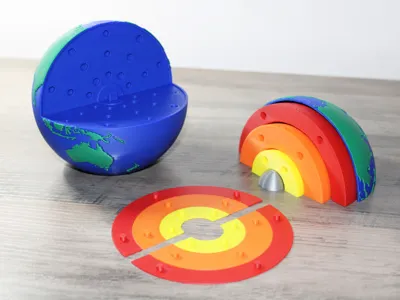 Interactive Earth Model with Layers by Franken 3DMakerWorld: Download ...