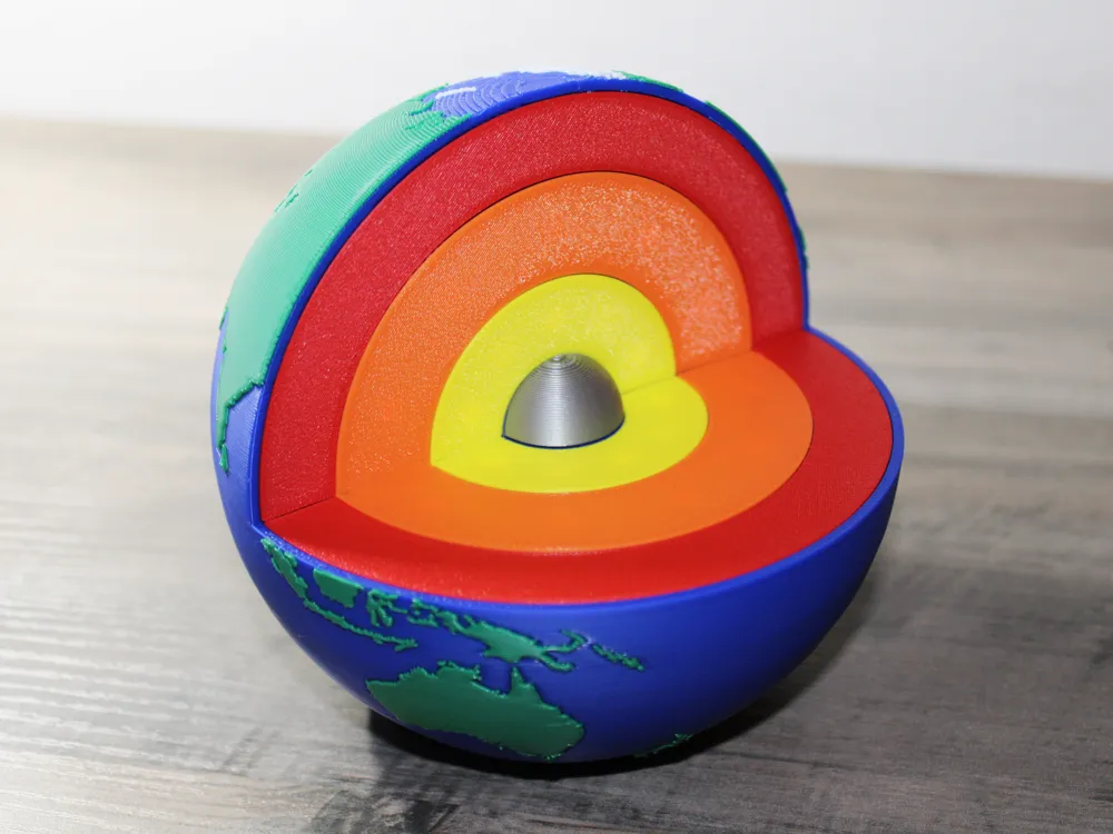 Interactive Earth Model with Layers by Franken 3D MakerWorld: Download ...