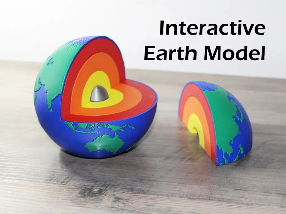 Interactive Earth Model with Layers by Franken 3D MakerWorld: Download ...
