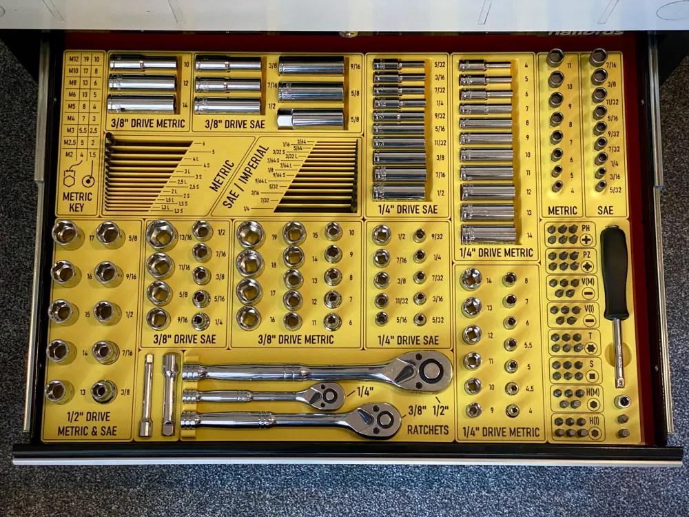 Socket Set Gridfinity (Amazon Basics 201-Piece) by RW Industrial Design MakerWorld: Download ...