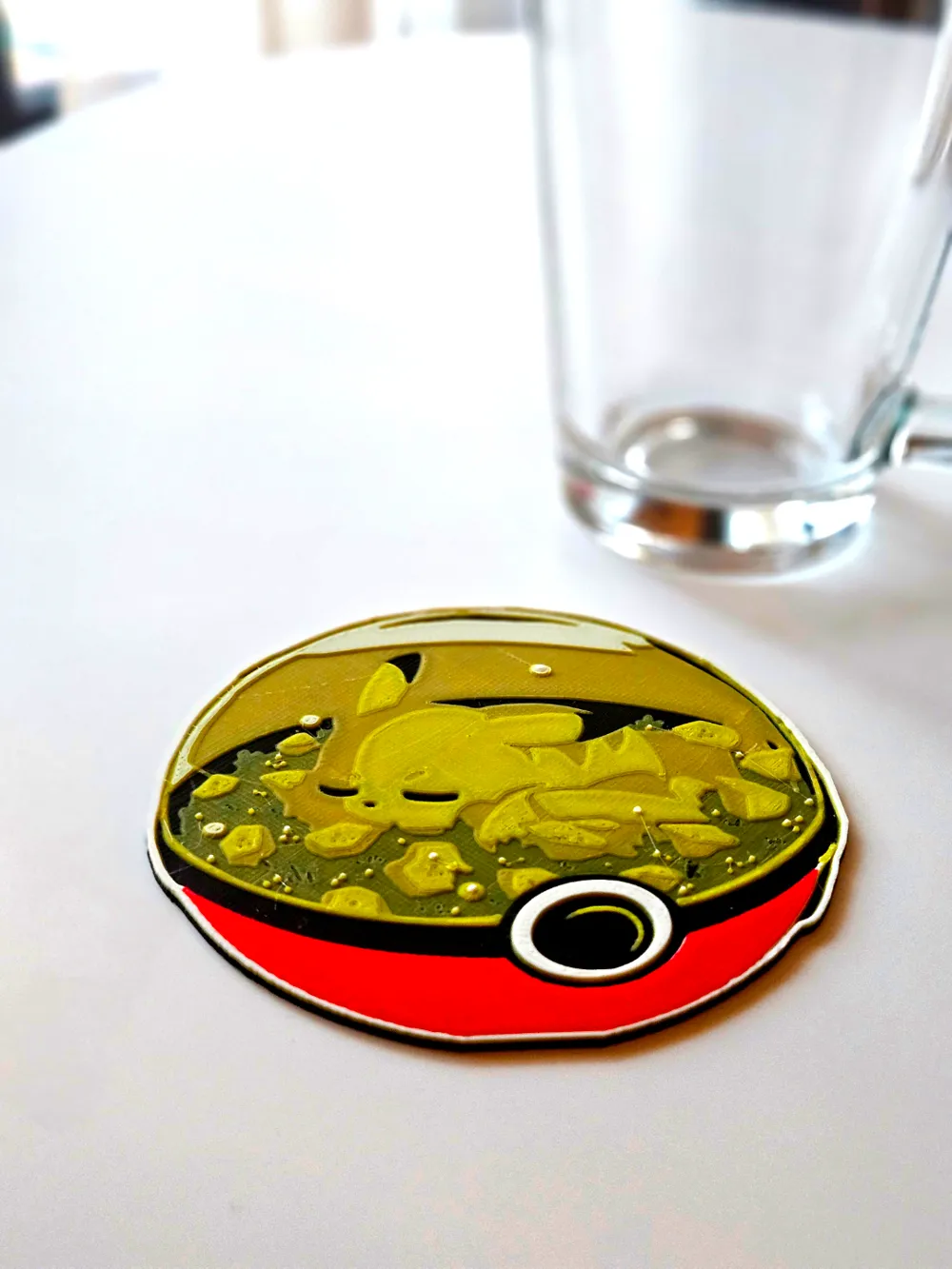 Pikachu - Pokéball Coaster (Part of set) by C3D - MakerWorld