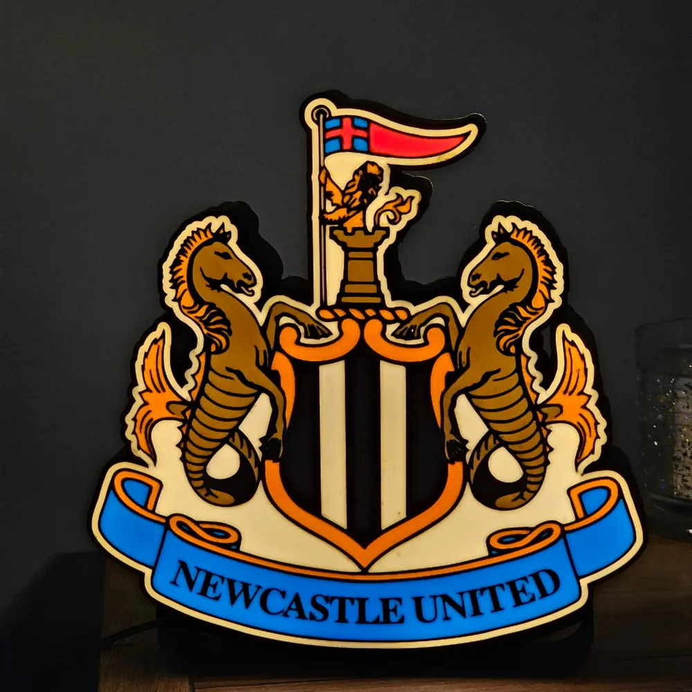 Newcastle United Football Club Badge LED Light Box by ...