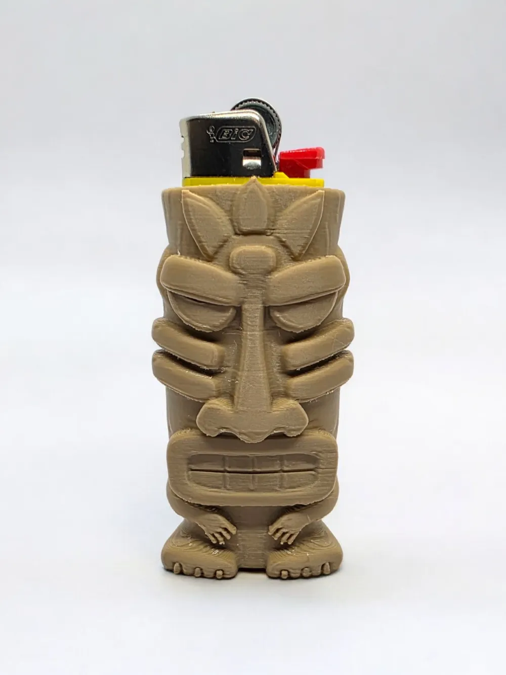 Tiki Bar Totems Bic Sleeves - Free 3D Print Model - MakerWorld