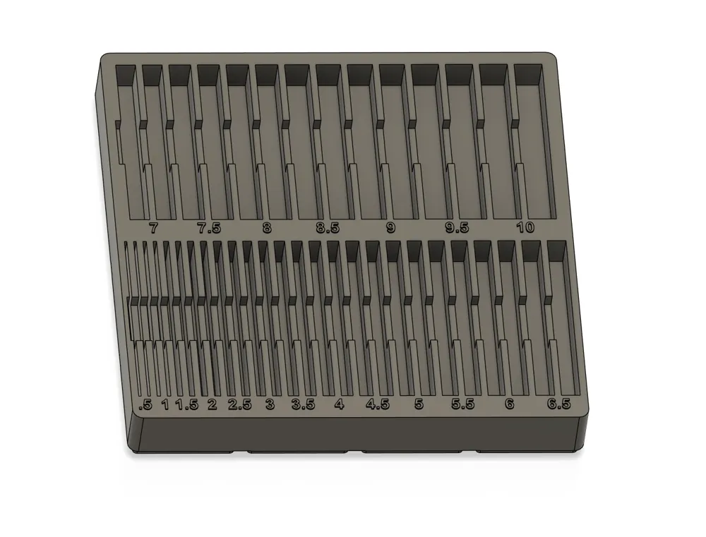 Gridfinity storage for setup blocks 0.5 - 10mm by Dikkiedik MakerWorld ...
