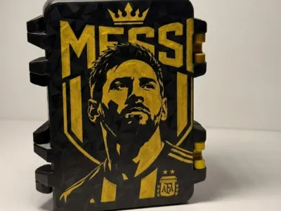 Messi World Cup Sticker Box - Free 3D Print Model - MakerWorld