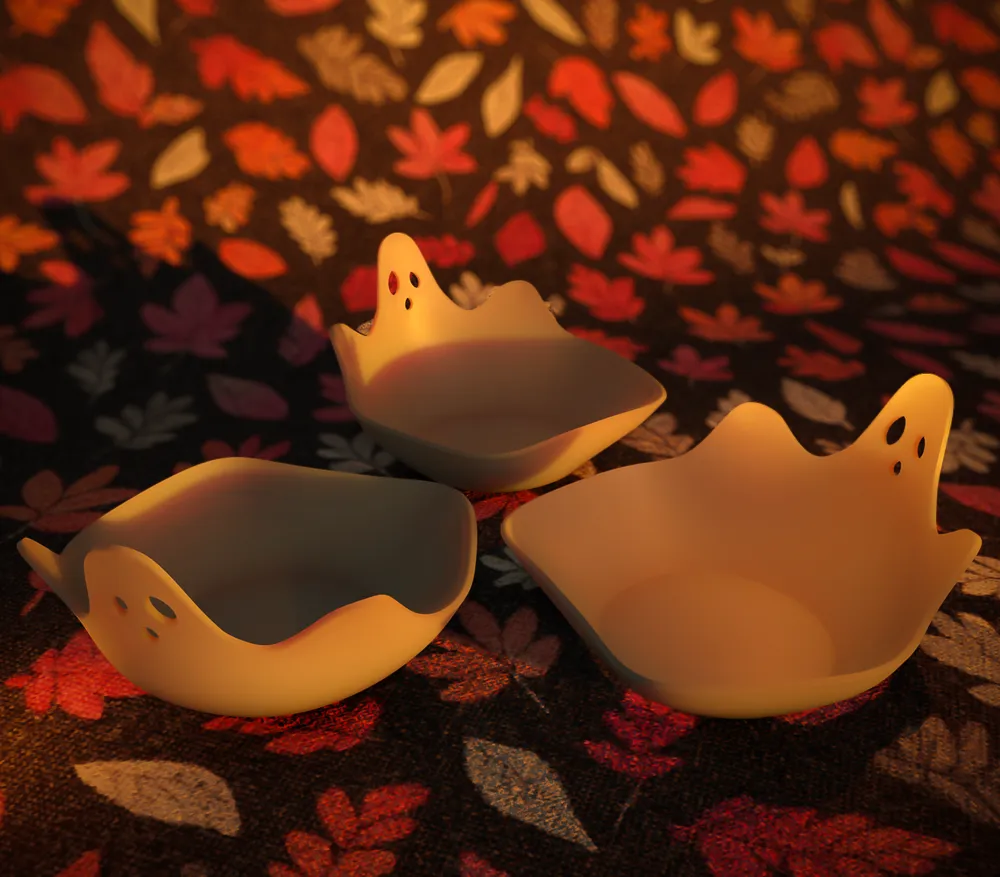 Halloween Ghost Bowl by shamix3d MakerWorld: Download Free 3D Models